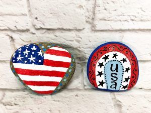 Patriotic Painted Rocks to Celebrate America