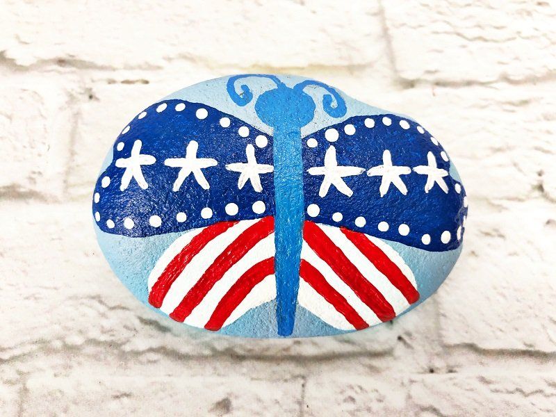 Patriotic Painted Rocks to Celebrate America