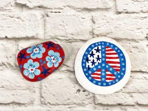 Patriotic Painted Rocks to Celebrate America
