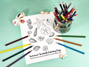 FREE Summer Seashell Coloring Page