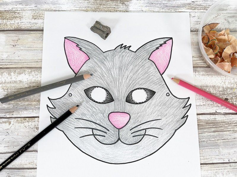 Free Printable Animal Masks to Color with Kids