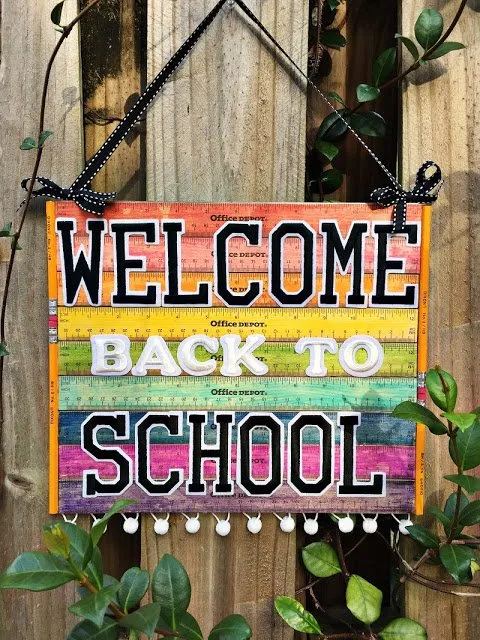 DIY Ruler Sign Welcome Back to School
