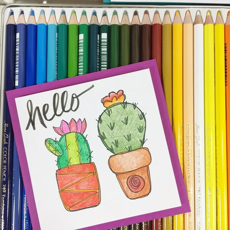 How to Draw Succulents with a FREE Printable