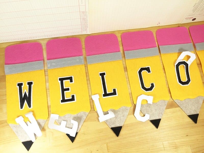 Back to School Pencil Banner with Kunin Felt