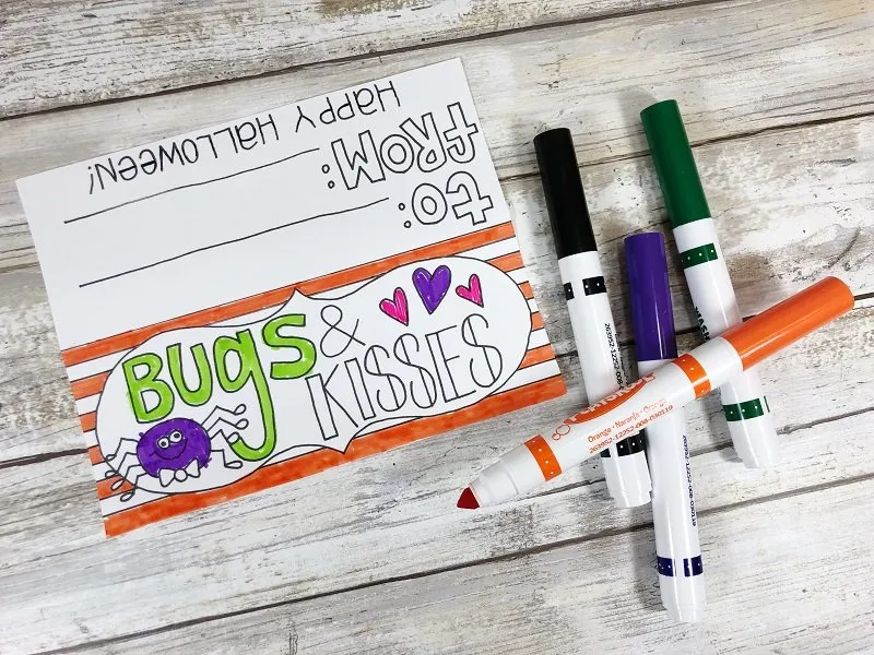Bugs & Kisses Halloween Treat Topper + Free Printable