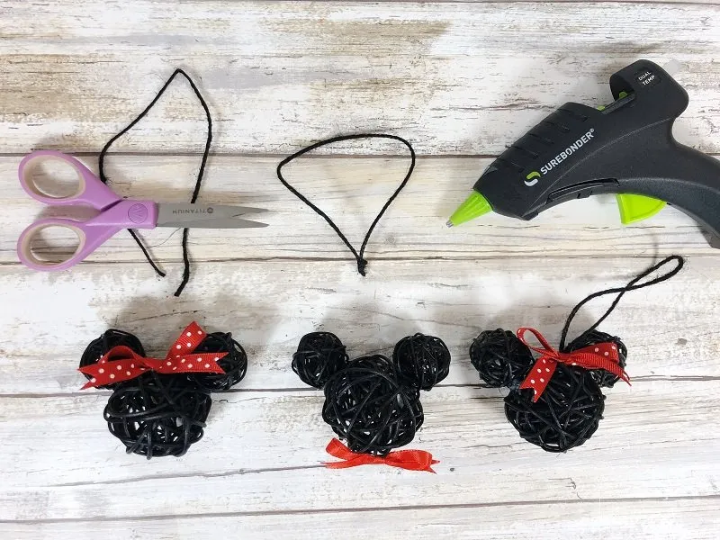 Mickey and Minnie Dollar Tree Ornaments