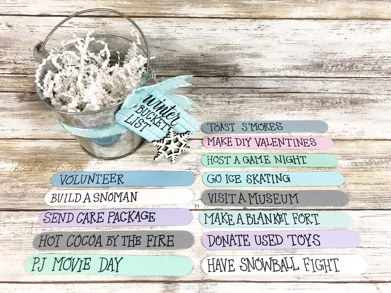 Craft Stick Winter Bucket List a Family Fun DIY