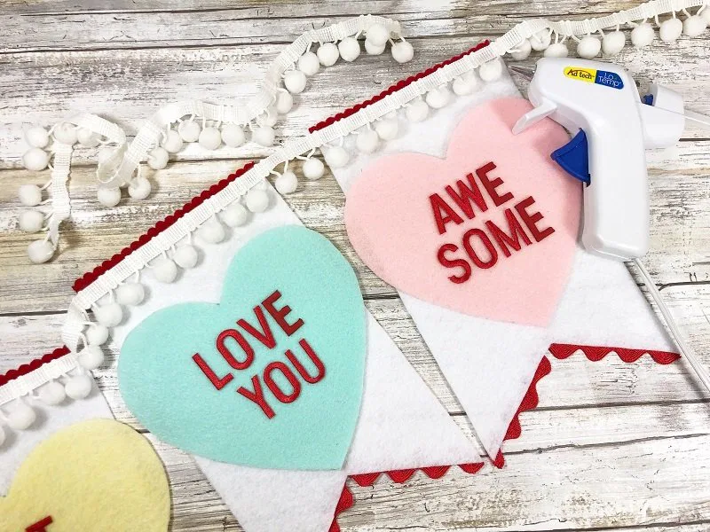 Conversation Candy Heart Banner a Valentine's Day DIY