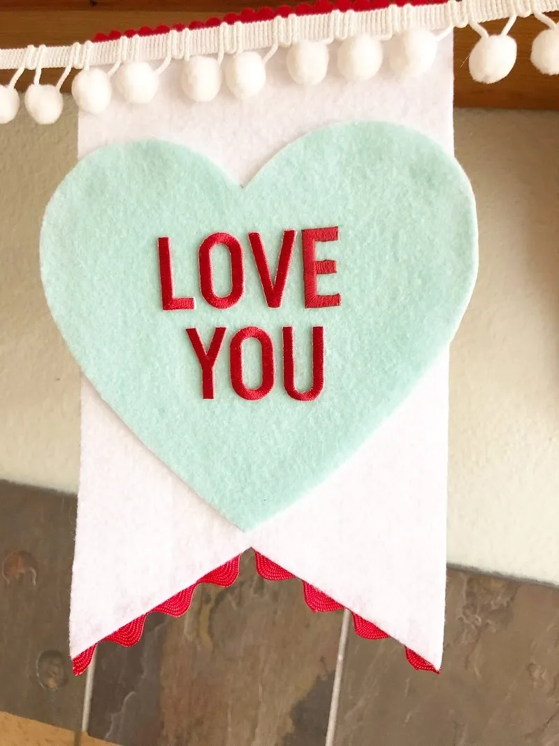 Conversation Candy Heart Banner a Valentine's Day DIY