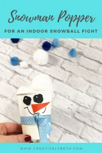Snowman Pom Pom Poppers for Indoor Snowball Fights
