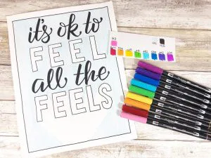 Color a Rainbow of Feelings with a FREE Printable