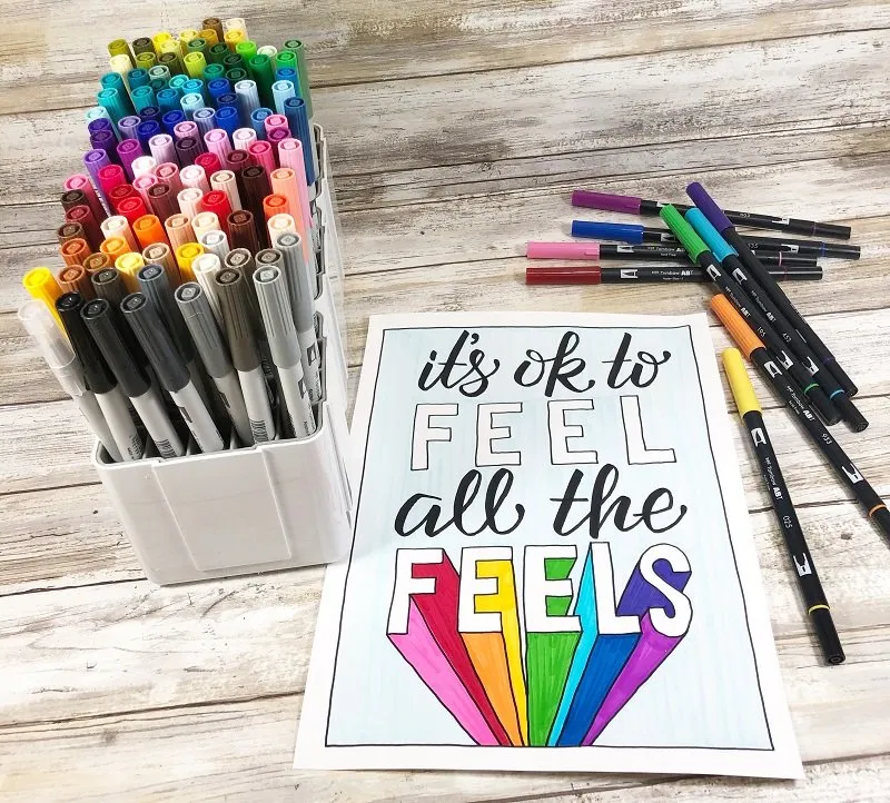Color a Rainbow of Feelings with a FREE Printable