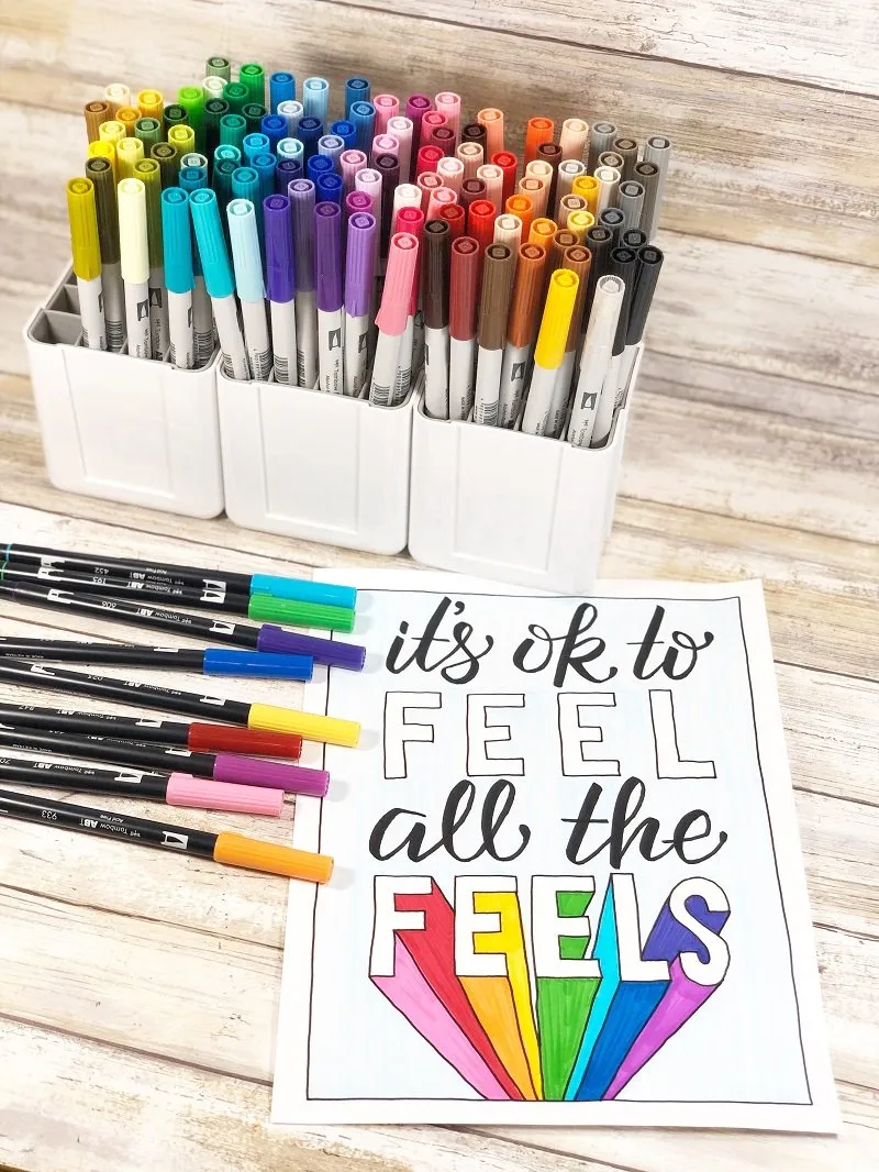 Color a Rainbow of Feelings with a FREE Printable