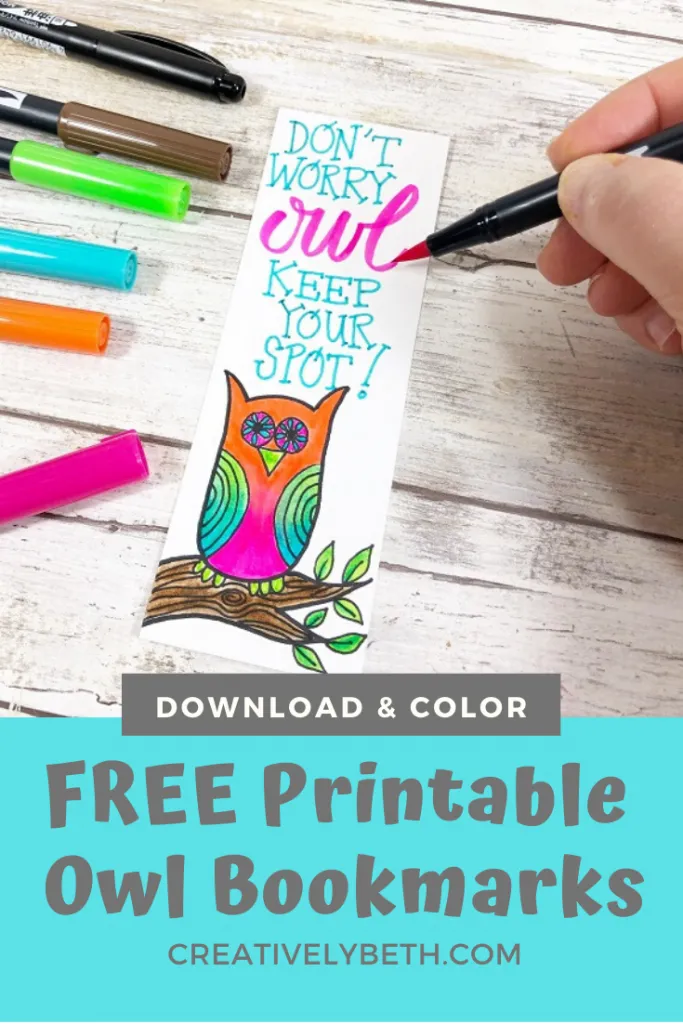 How to Doodle FREE Printable Owl Bookmarks