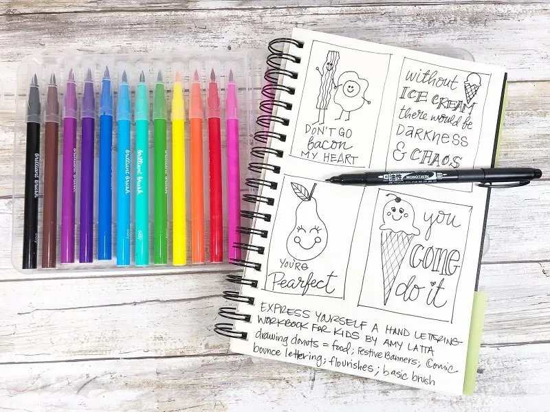 Hand Lettering with Kids a creative workbook by Amy Latta