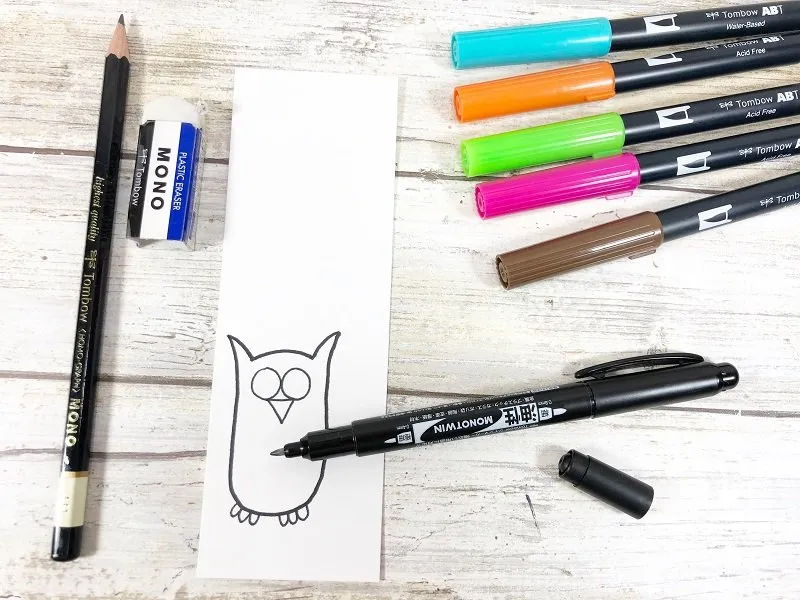 How to Doodle FREE Printable Owl Bookmarks