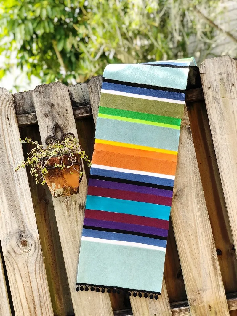 DIY Mexican Serape Table Runner Created with Kunin Felt DIY Mexican Serape Table Runner Created with Kunin Felt