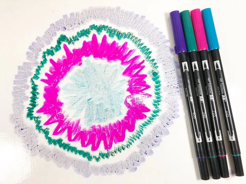 How to Tie Dye Coffee Filters with Tombow Dual Brush Pens