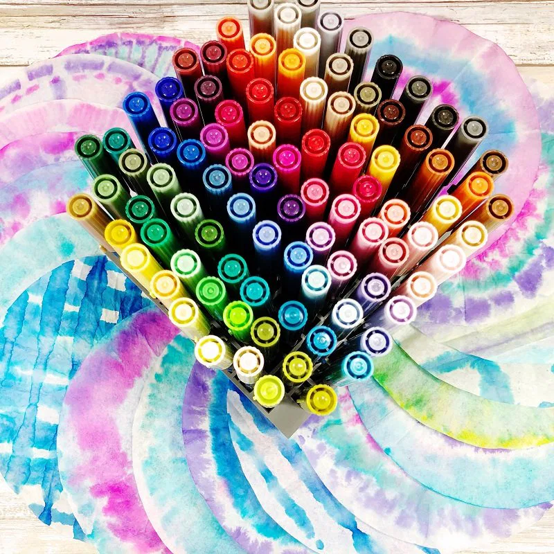 How to Tie Dye Coffee Filters with Tombow Dual Brush Pens