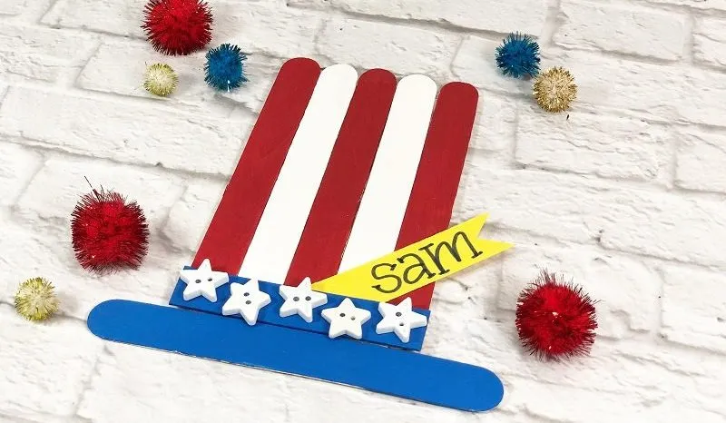 How to Make a Craft Stick Patriotic Hat