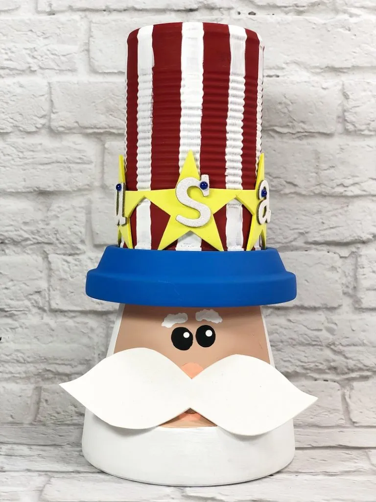The Cutest Upcycled Clay Pot Uncle Sam