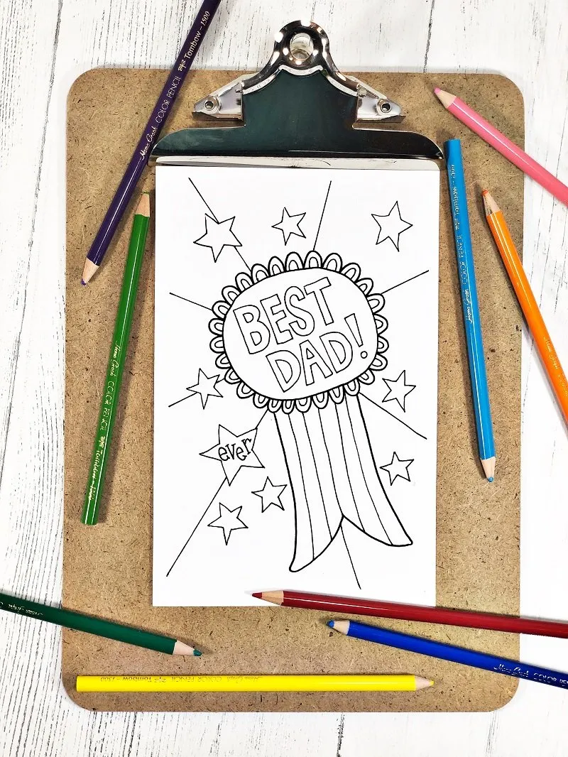 Four FREE Father's Day Cards to Print and Color
