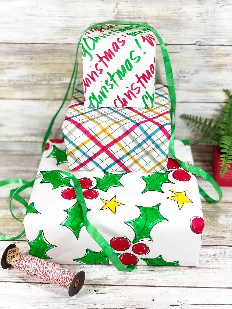 DIY Christmas Wrapping Paper Ideas with Tombow
