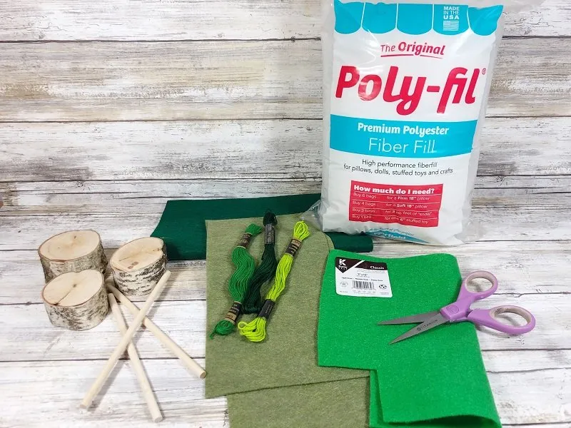 A Trio of Felt Trees Stuffed with Poly-Fil®