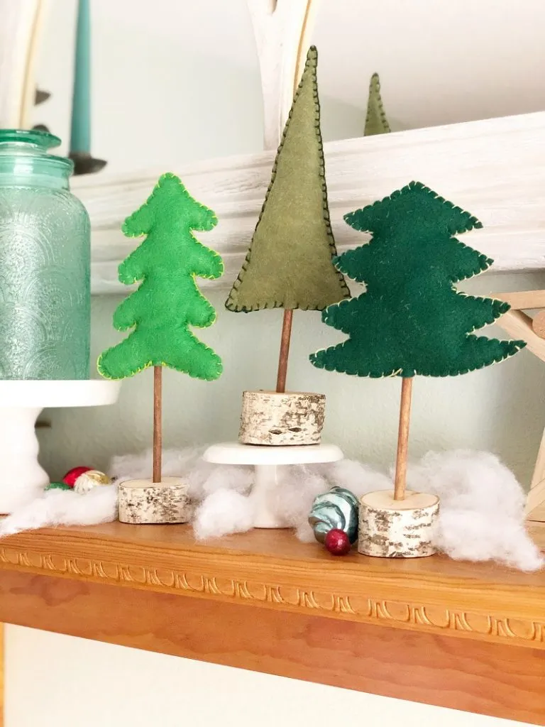 A Trio of Felt Trees Stuffed with Poly-Fil®