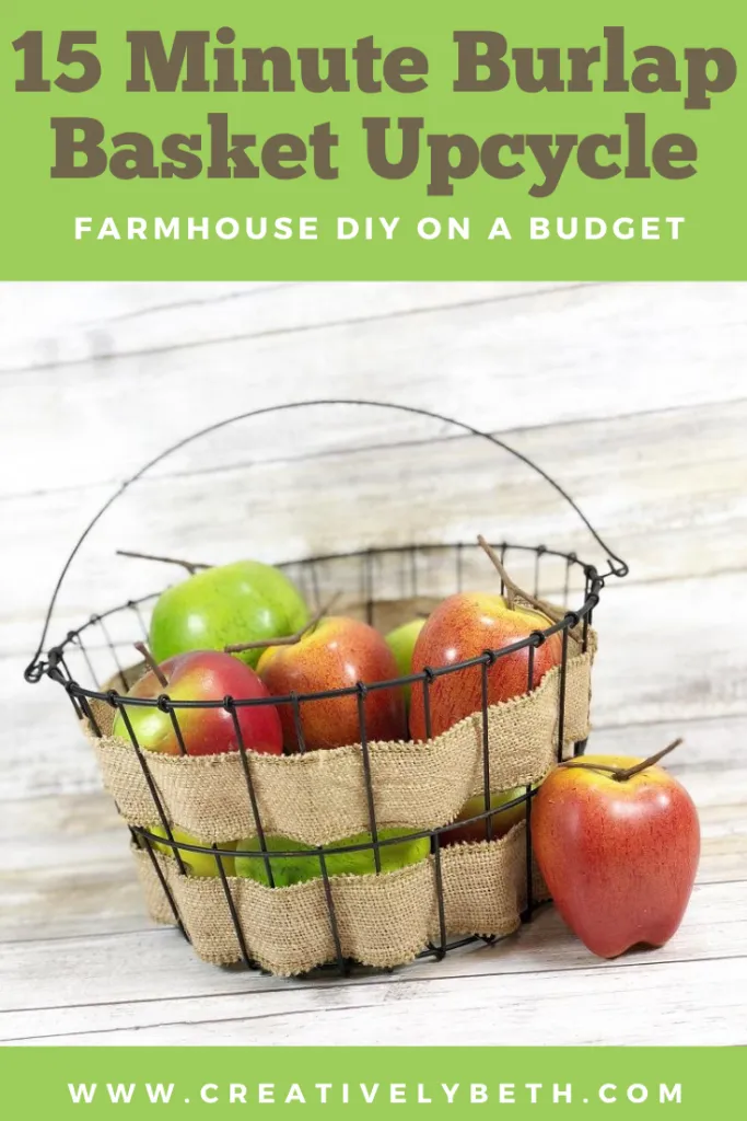 Create a Woven Burlap Farmhouse Basket