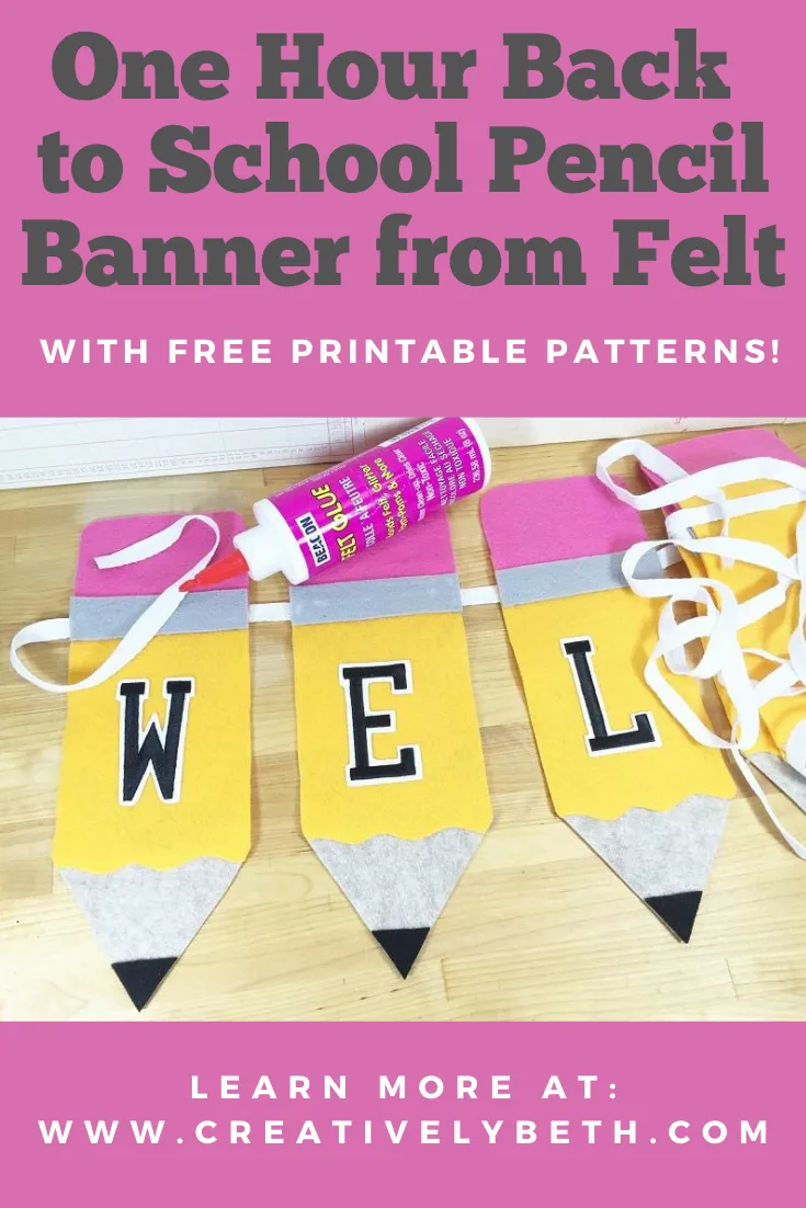 Back to School Pencil Banner with Kunin Felt