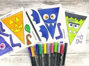 FREE Hand-Drawn Halloween Banner to Print and Color