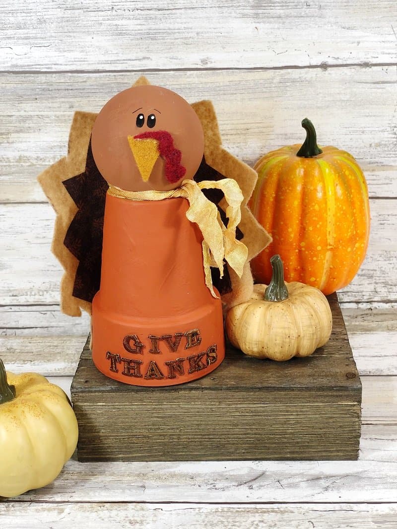 Clay Pot Turkey Thanksgiving Decoration