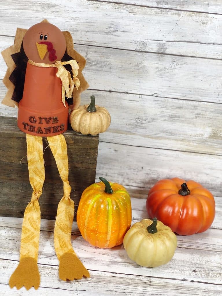 Clay Pot Turkey Thanksgiving Decoration