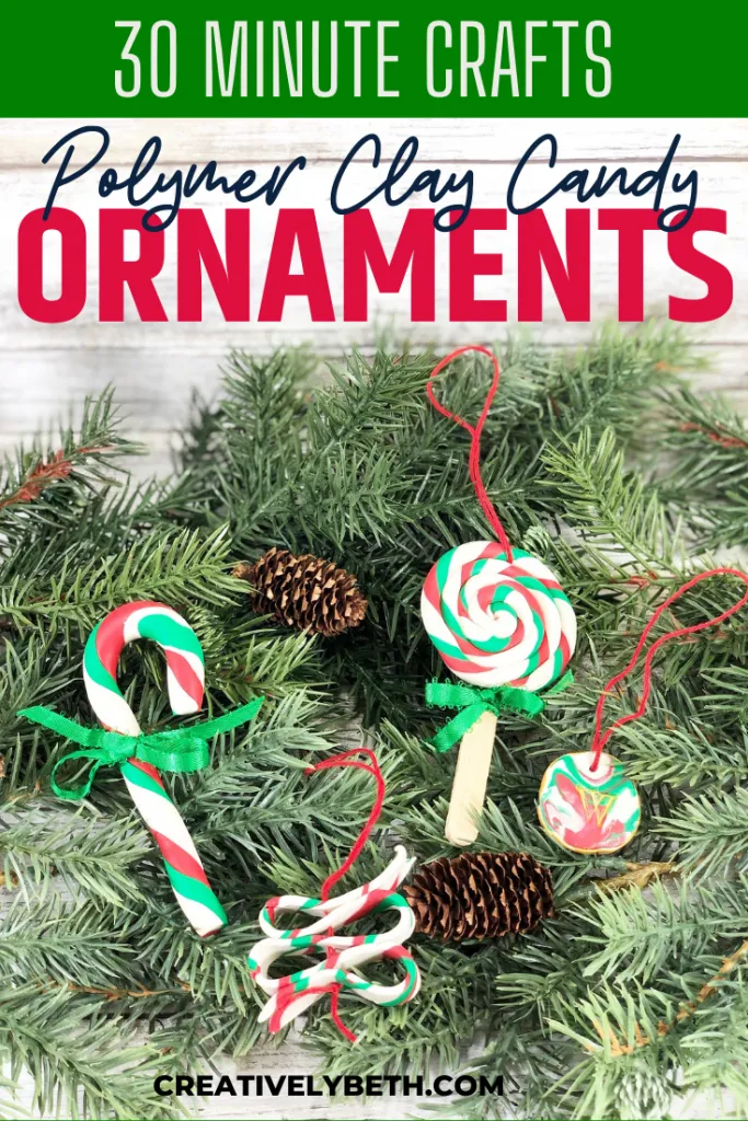 Easy Polymer Clay Candy Ornaments for Christmas