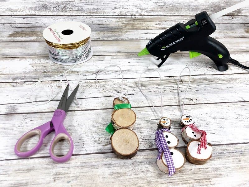 Tree Branch Snowman Ornaments