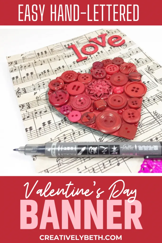 Hand Lettered Love Banner for Valentine's Day