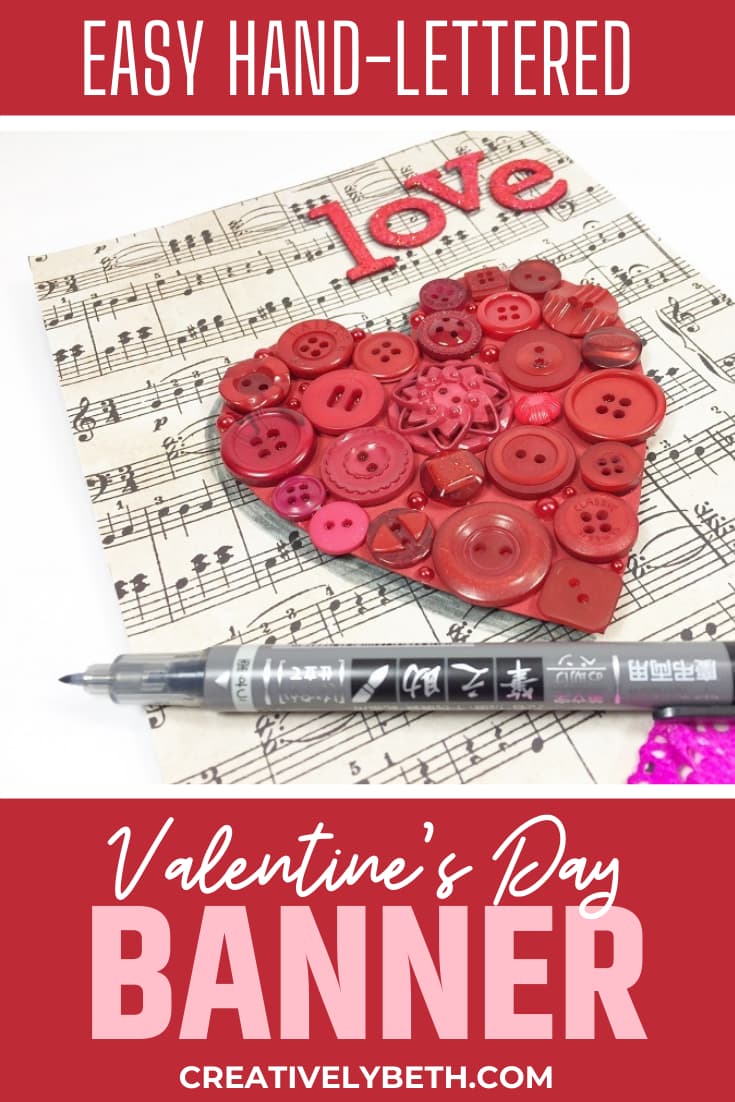 Hand Lettered Love Banner for Valentine's Day