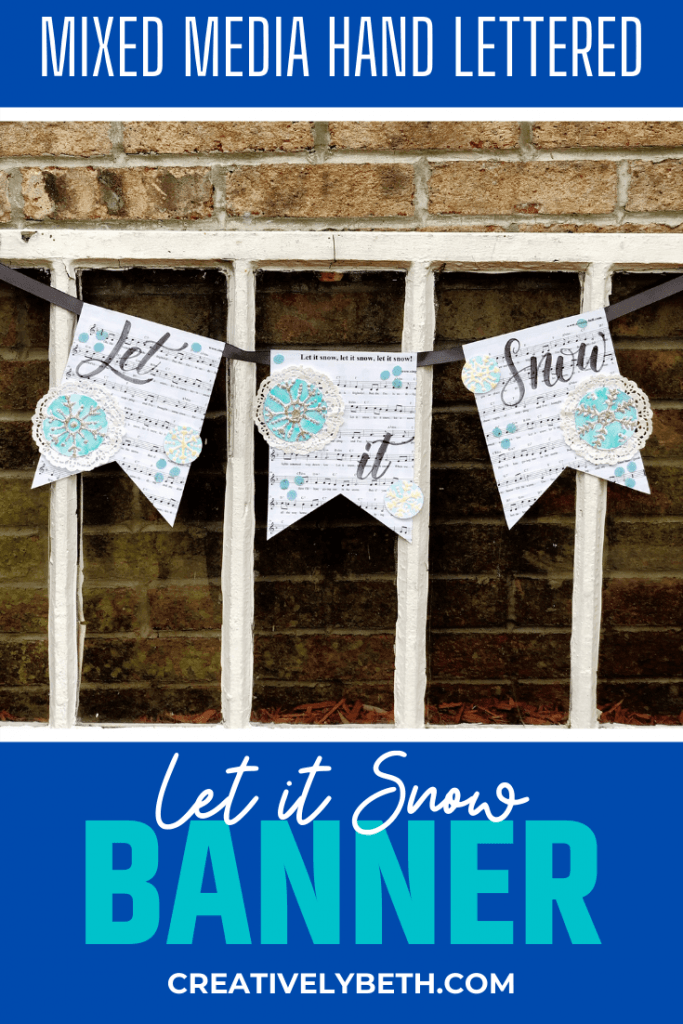 Let It Snow Banner featuring Tombow Adhesives