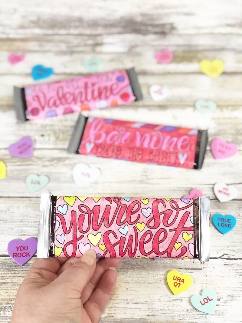 Free Printable Candy Bar Wrappers for Valentine's Day