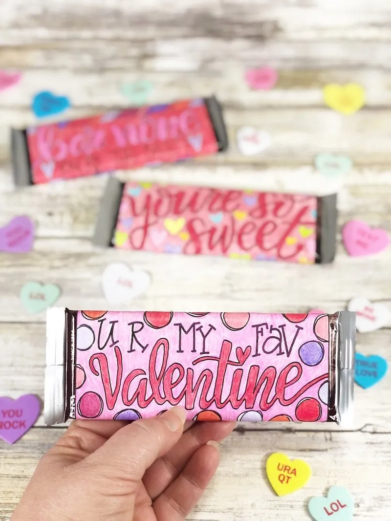 Free Printable Candy Bar Wrappers for Valentine's Day