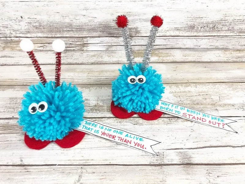 Pom Pom Love Bug Craft Thing 1 and Thing 2