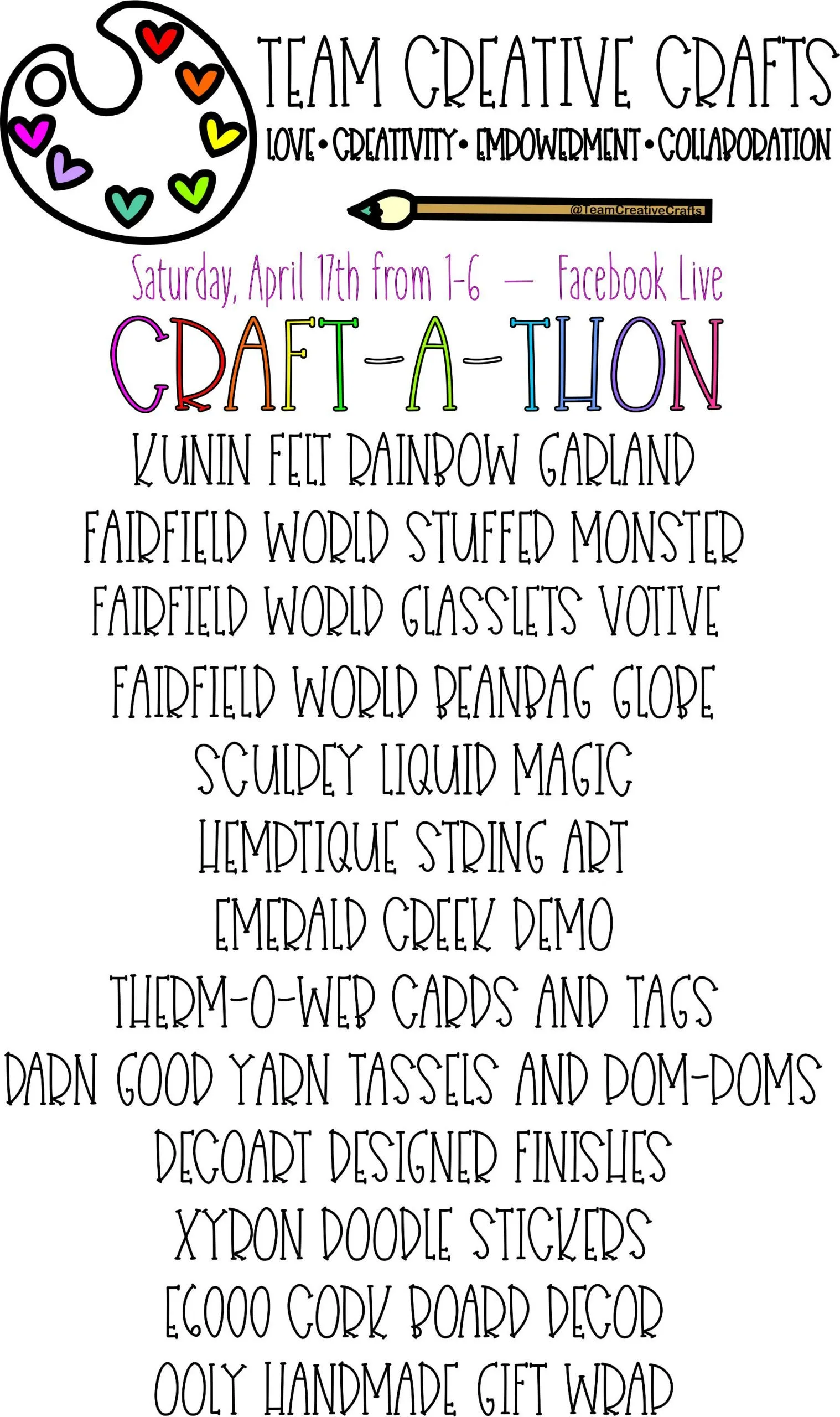 CC Craftathon Lineup | Creatively Beth