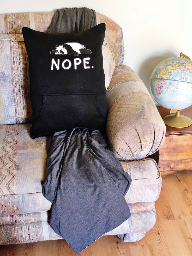 Easy Upcycled Sweatshirt Pillow Stuffed with Poly-Fil®