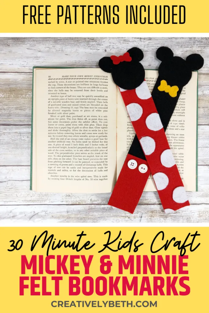 Disney Inspired Felt Bookmarks for Reading FUN!
