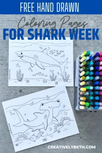 FREE Shark Coloring Pages for Shark Week