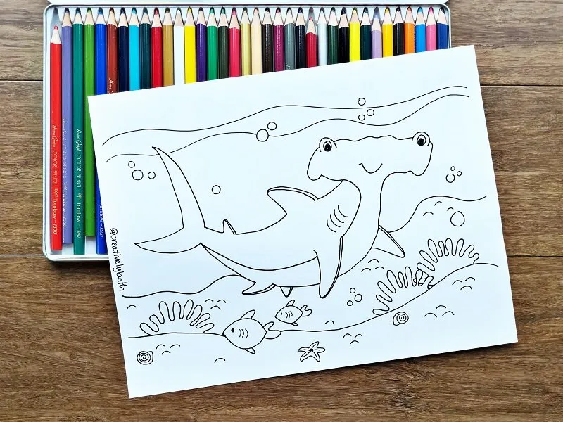 FREE Shark Coloring Pages for Shark Week