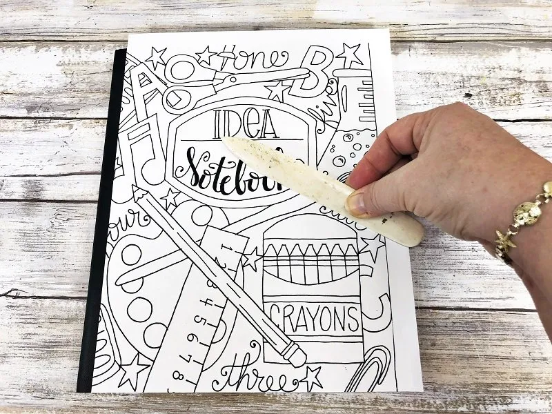 Back-to-School Notebook Cover Free Printable to Color