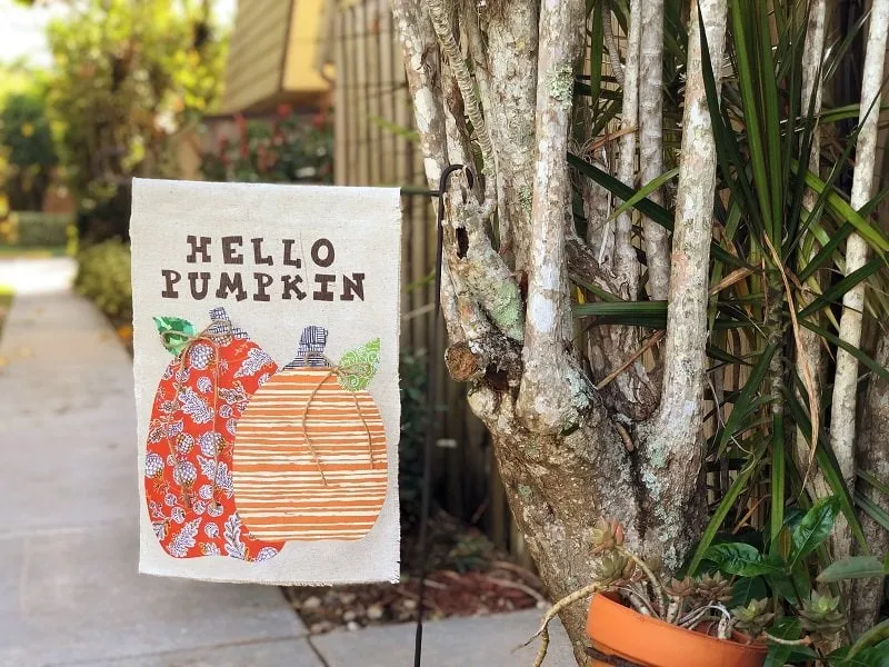DIY Fall Pumpkin Flag with Therm-O-Web Adhesives