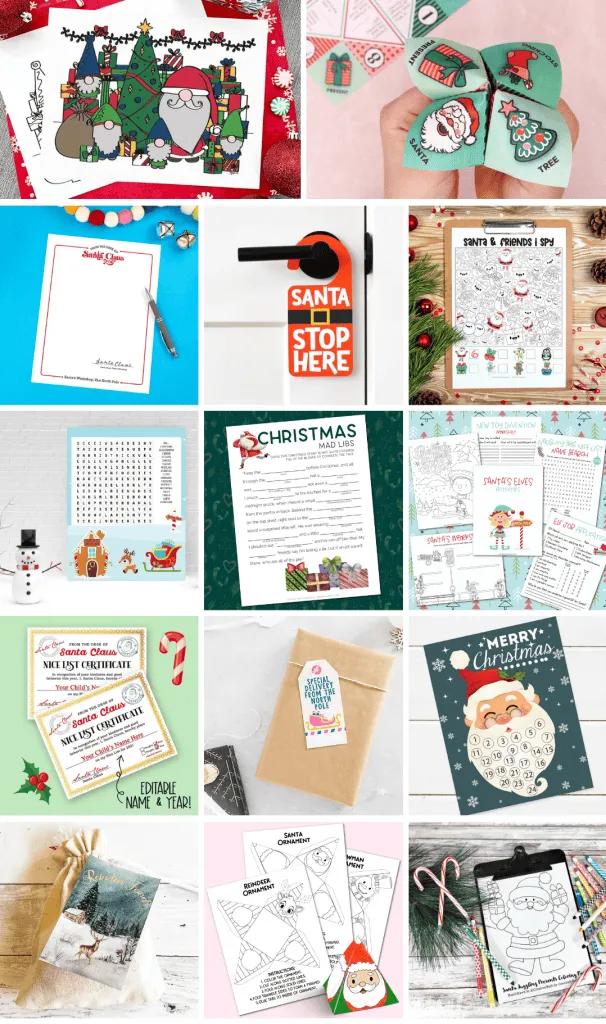 Free Santa Coloring Page for Christmas FUN!